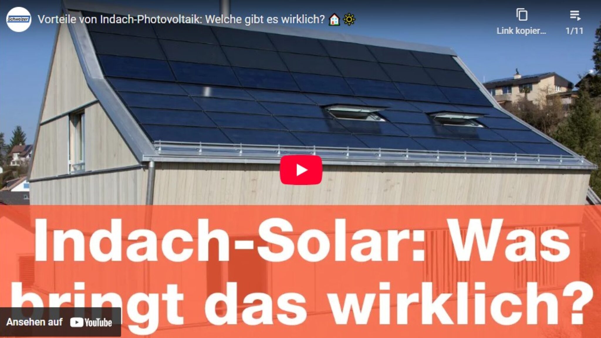 PV-Indachsystem Solrif - Solarsysteme von Ernst Schweizer
