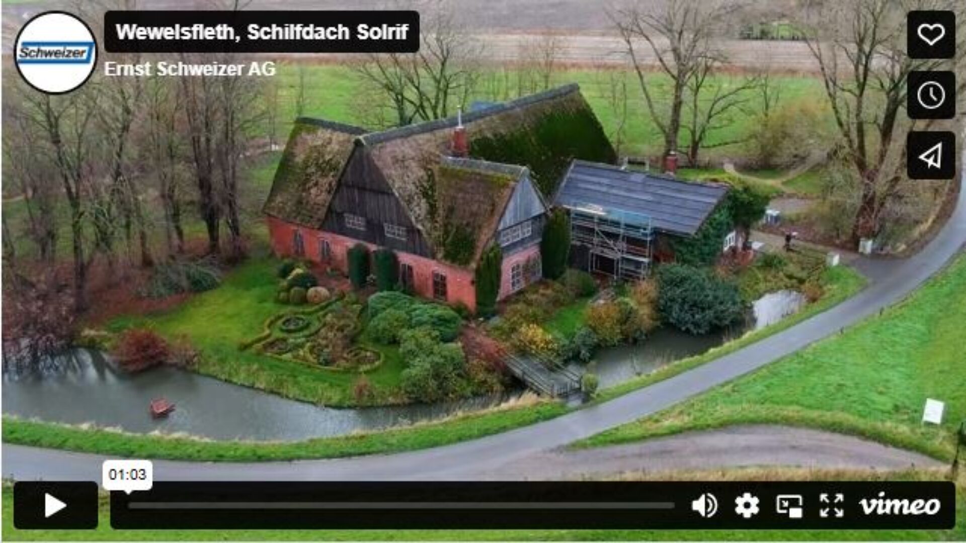 Solrif Reference North German thatched roof - Ernst Schweizer Solar Systems